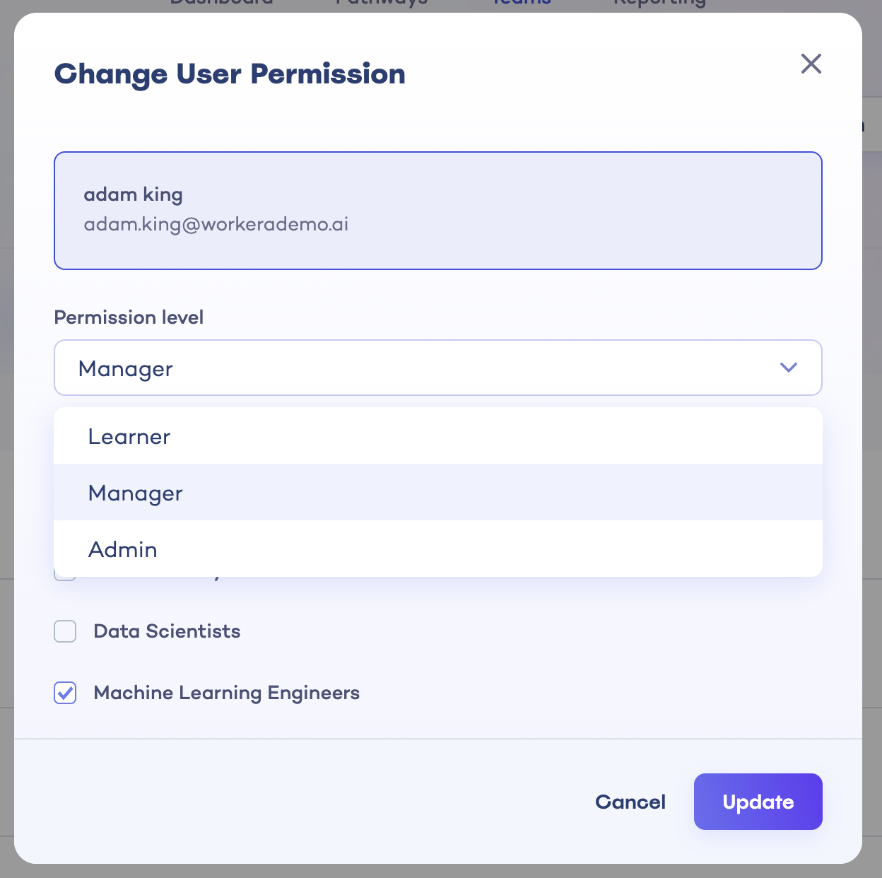 User Types and Permission Levels – Workera