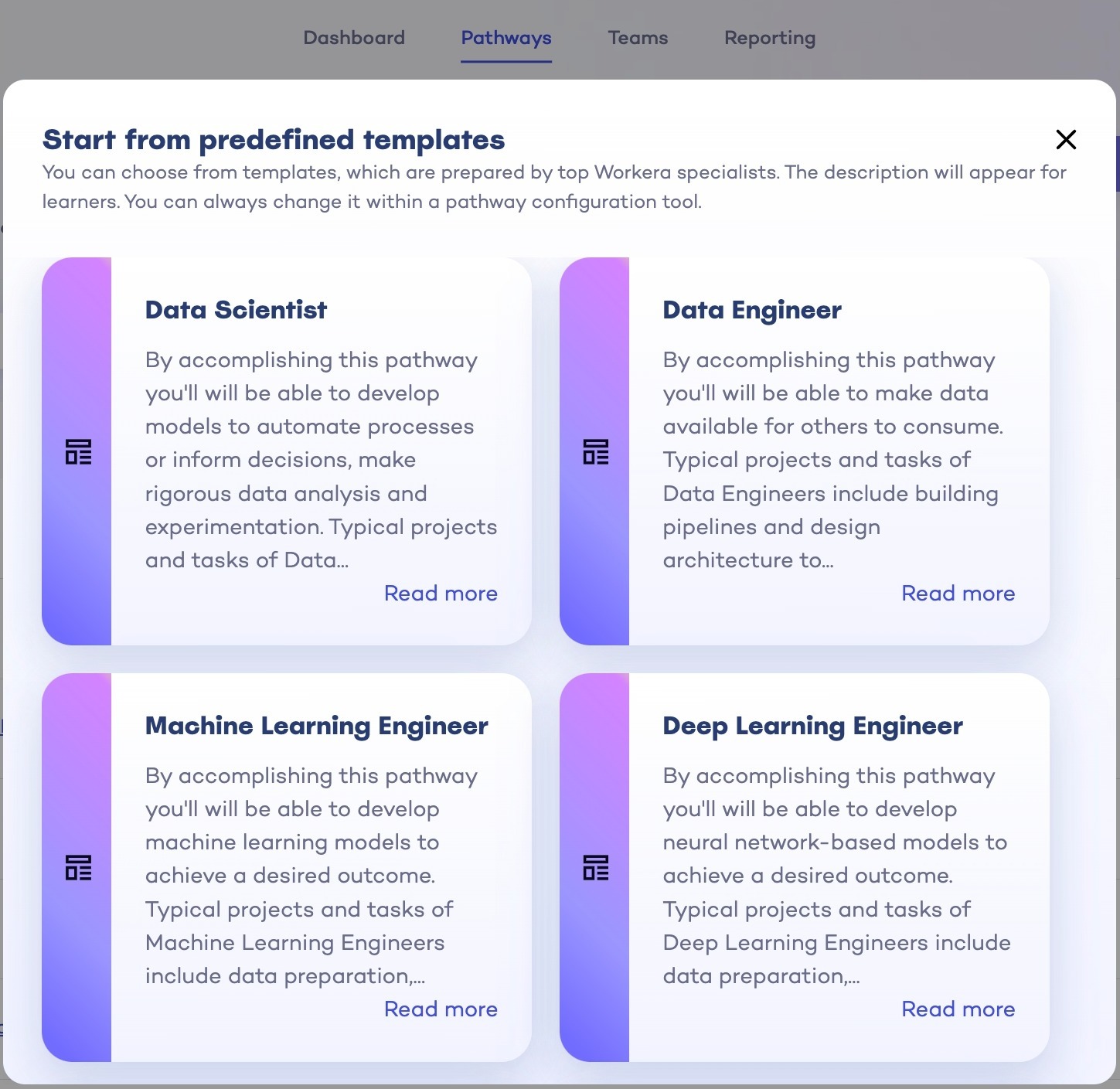 How To Create Pathways From a Template – Workera